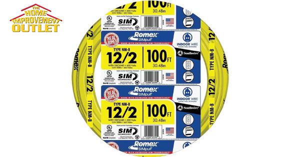RomexWire, 12-2W/G Nmb 100-ft - Romex Wire & Cable - The Home ...