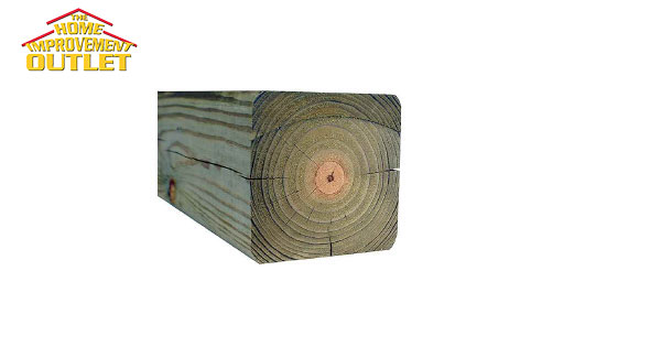 8x8 10-ft Treated Yellow Pine S4S - Pressure Treated Posts - The Home ...